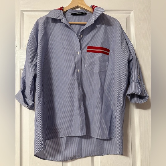 Zara | Tops | Zara Basic Button Up Shirt | Poshmark